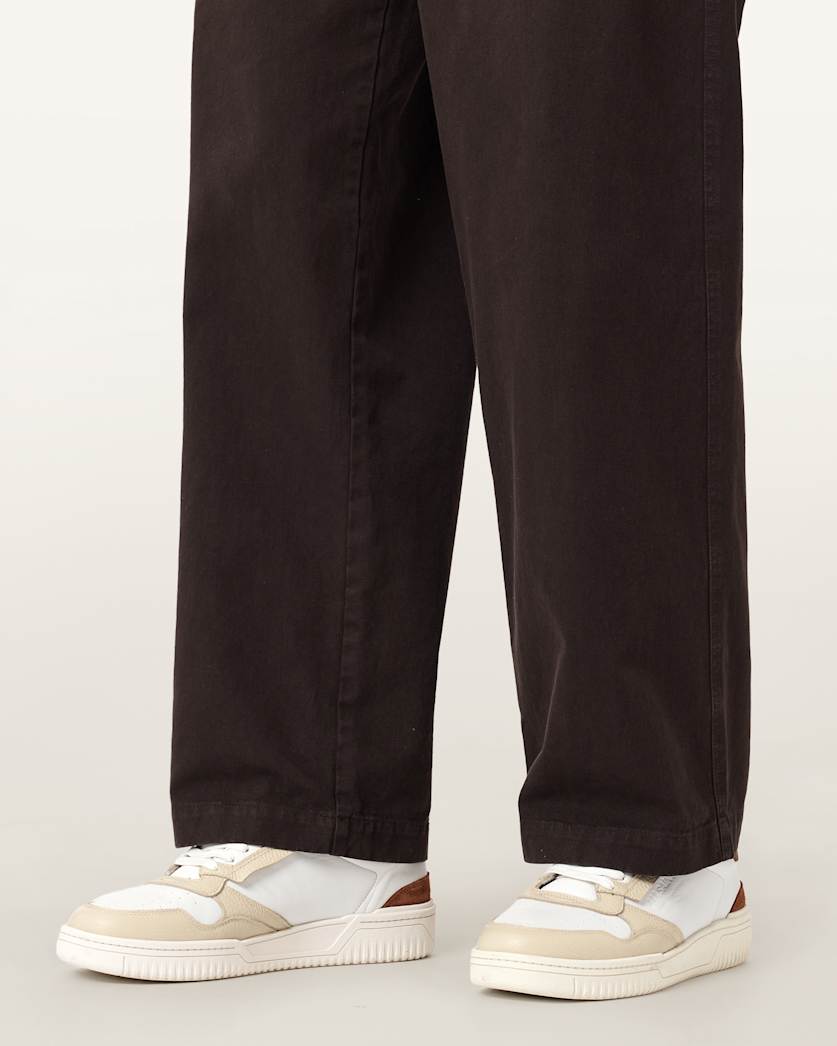 Regan Low Top Trainers WHITE/YELLOW/BROWN | ALLSAINTS